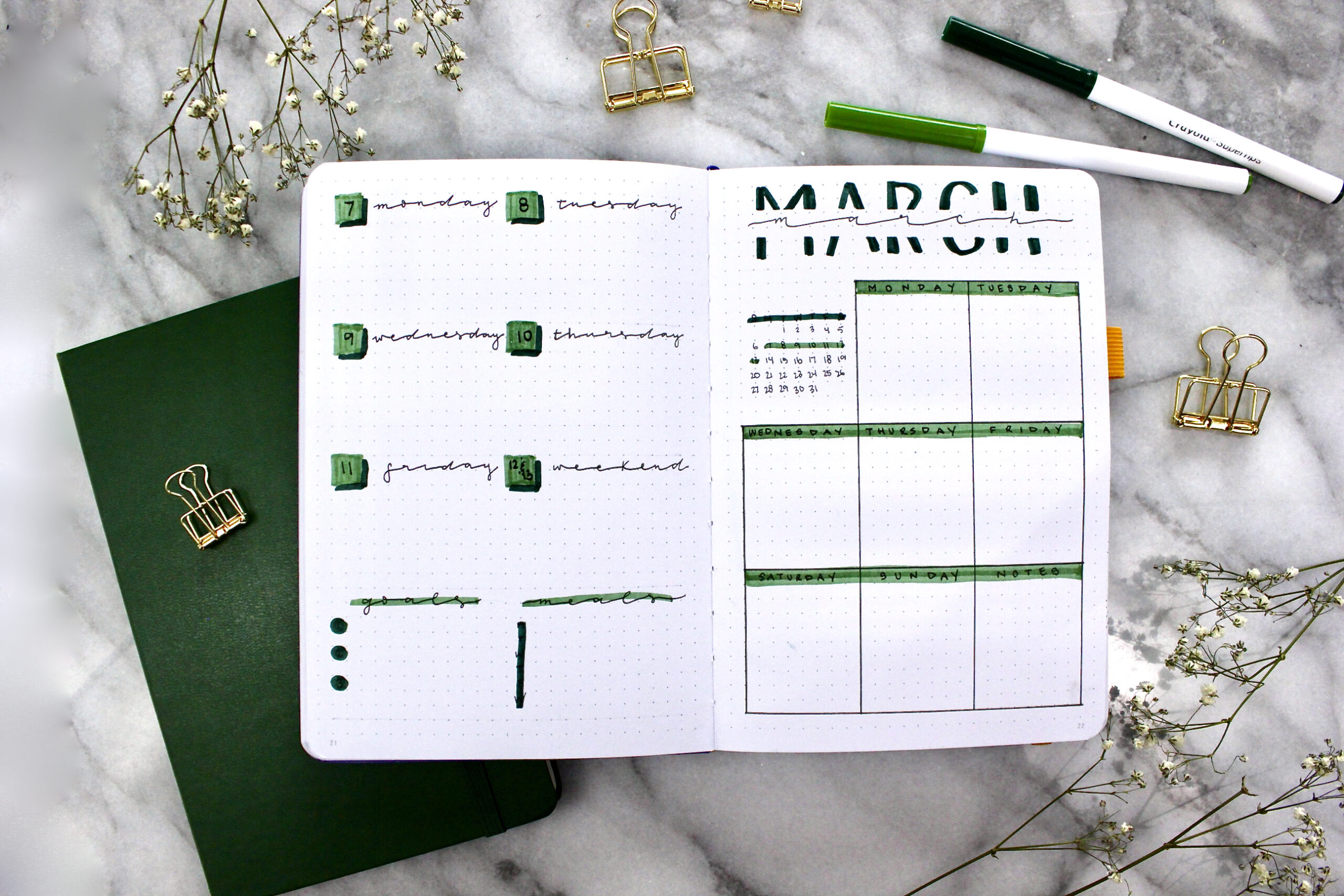 Different One-Page Weekly Spread Ideas - Create With Cait